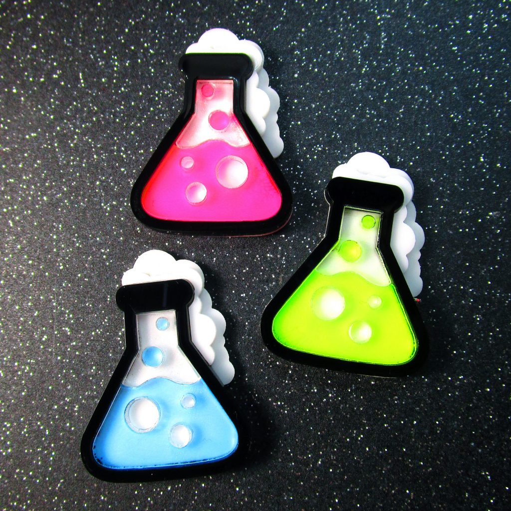 Neon Chemistry Science Experiment Beaker Flask PIN Brooch ⋆ It's Just ...