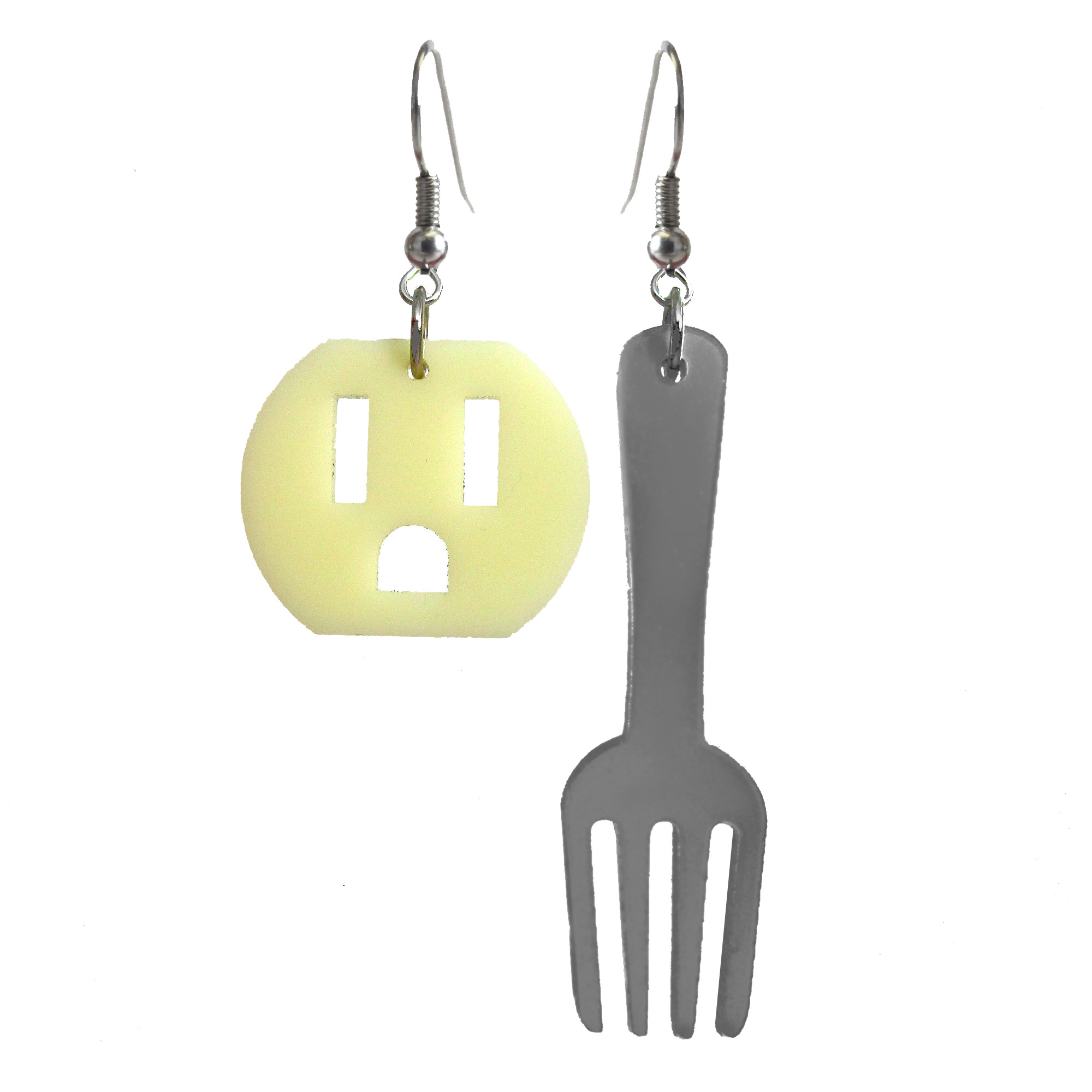 It's Electric! Fork and Outlet Socket Mismatch Earrings Set ⋆ It's Just ...